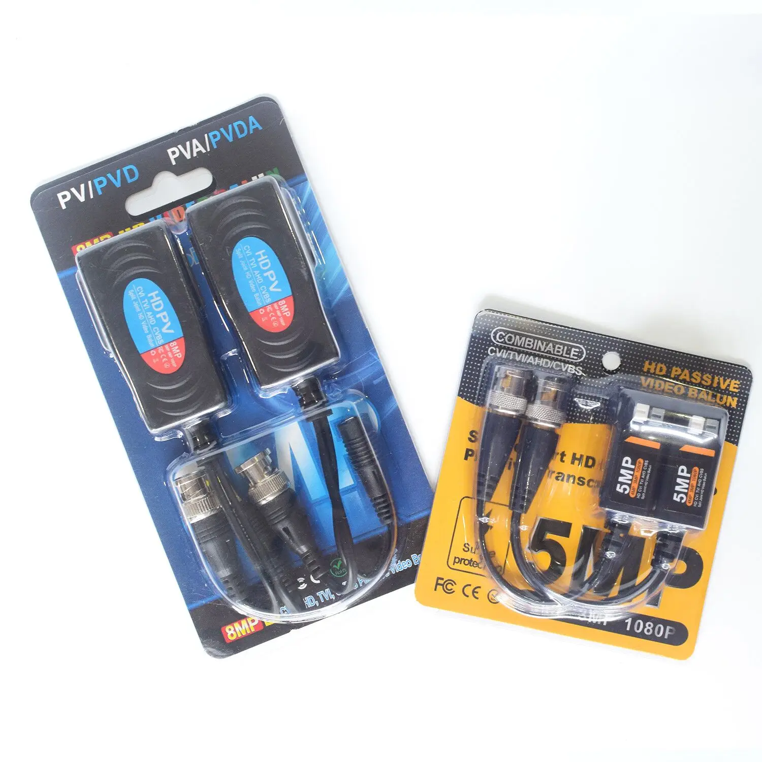 Cctv Video Balun Hd 8Mp Connector Transceiver Dc Rca Bnc to Rj45 3 in 1 ...