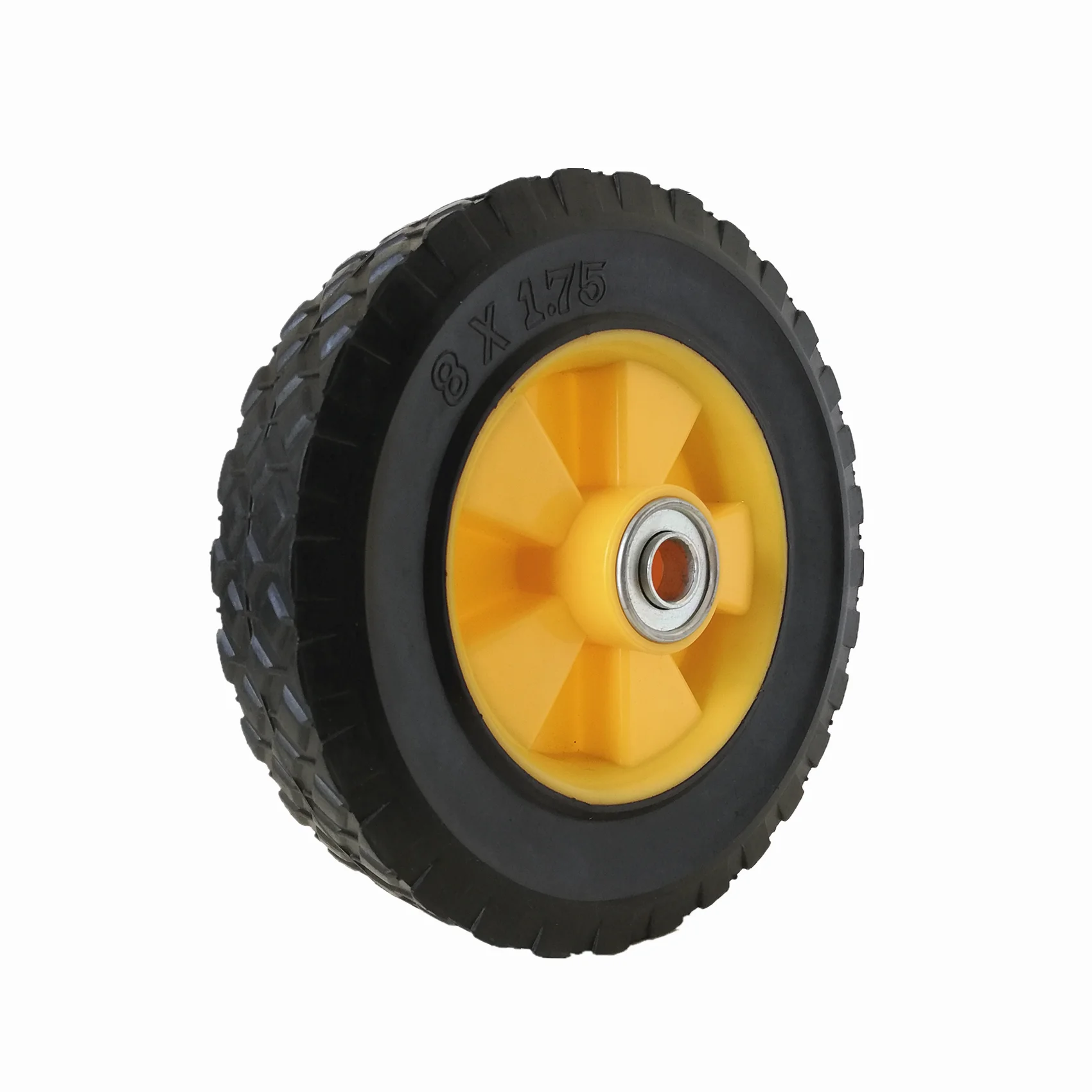 8 Inch Solid Rubber Wheel Polyethylene Hub,Garden Toolbox Wheels,Grill ...
