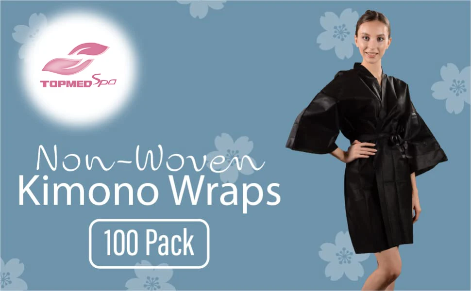 Disposable Kimono Robe Men Nonwoven Hairdressing Bathrobe Spa Clothes ...