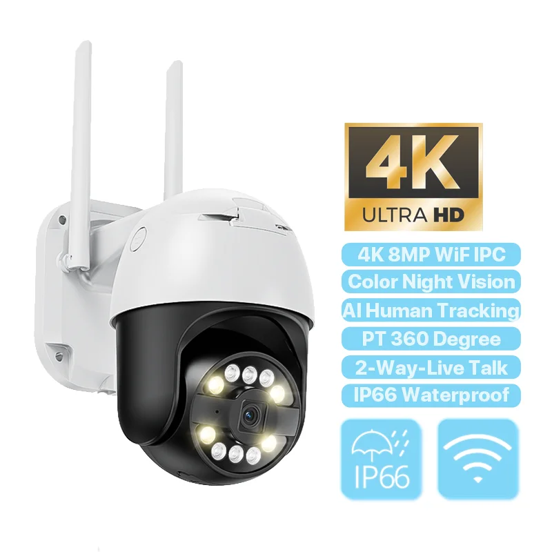 2024 New Surveillance Wifi Cctv Camera 8mp Two Way Audio Security ...