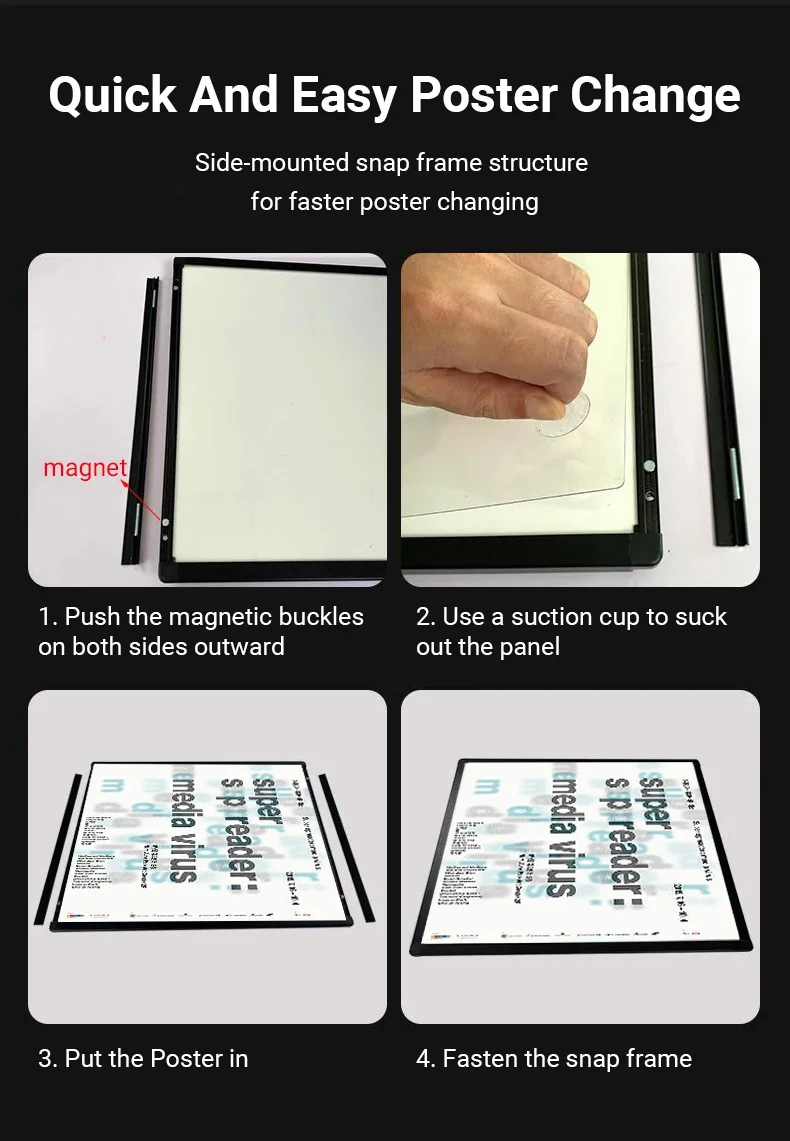 Fast Food Cafe Menu Board Display - LED Backlit Advertising