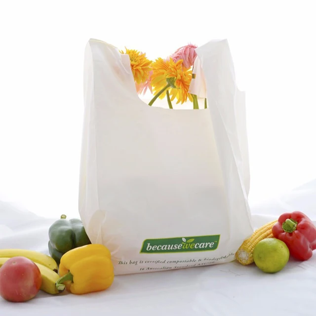 Biodegradable Plastic Compostable Pla Corn Starch Shopping Bag ...