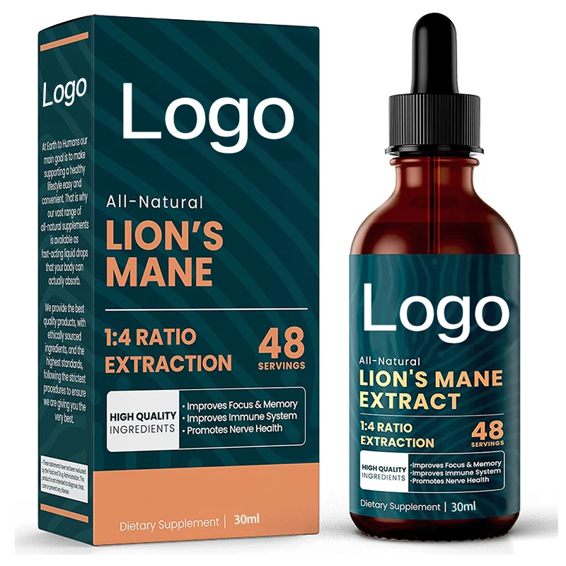OEM Lion's Mane Drops Mushroom Extract Drops mmune System Brain Boost ...