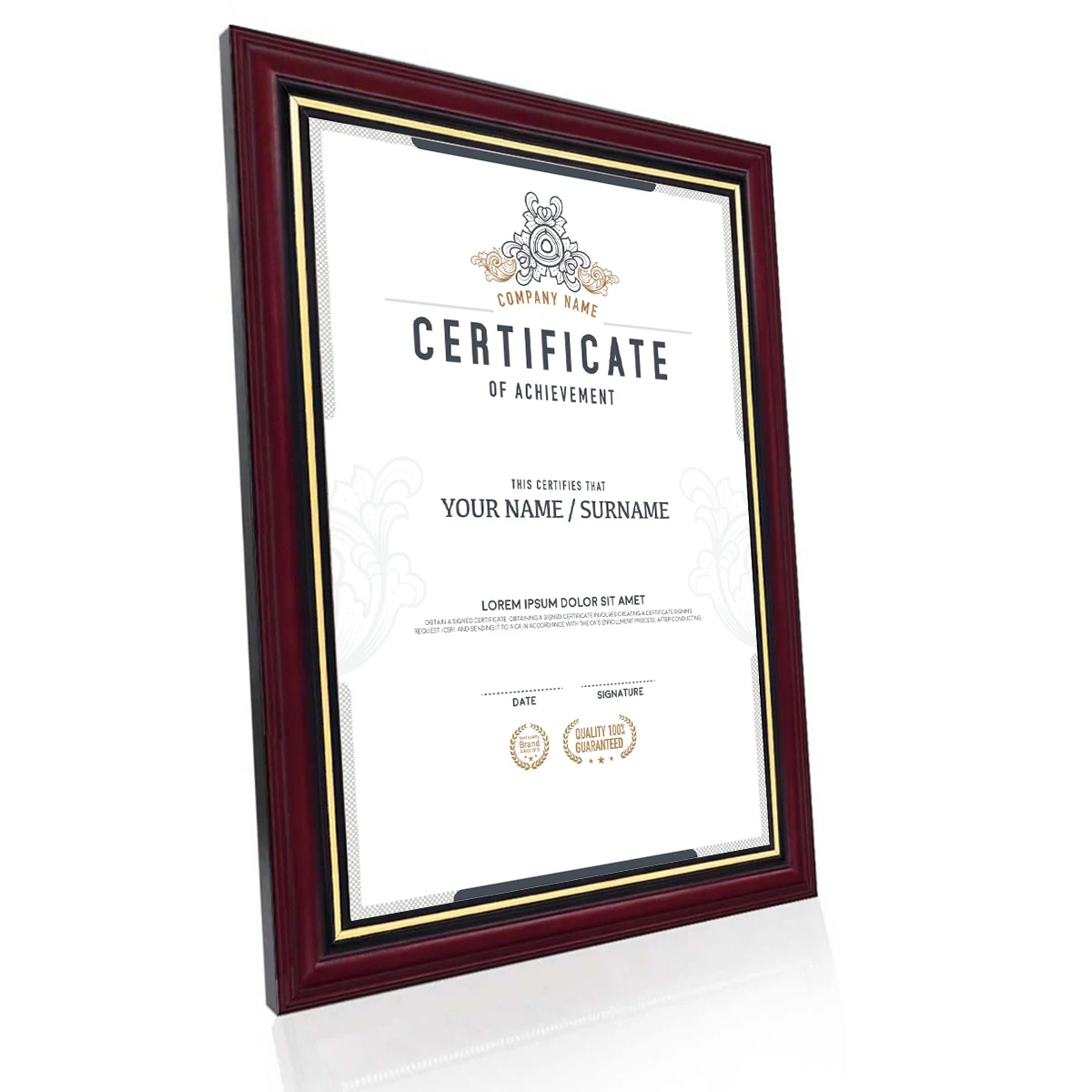 Premium A4 Wood Graduation Certificate Frame Gold Rim Diploma Frame For ...
