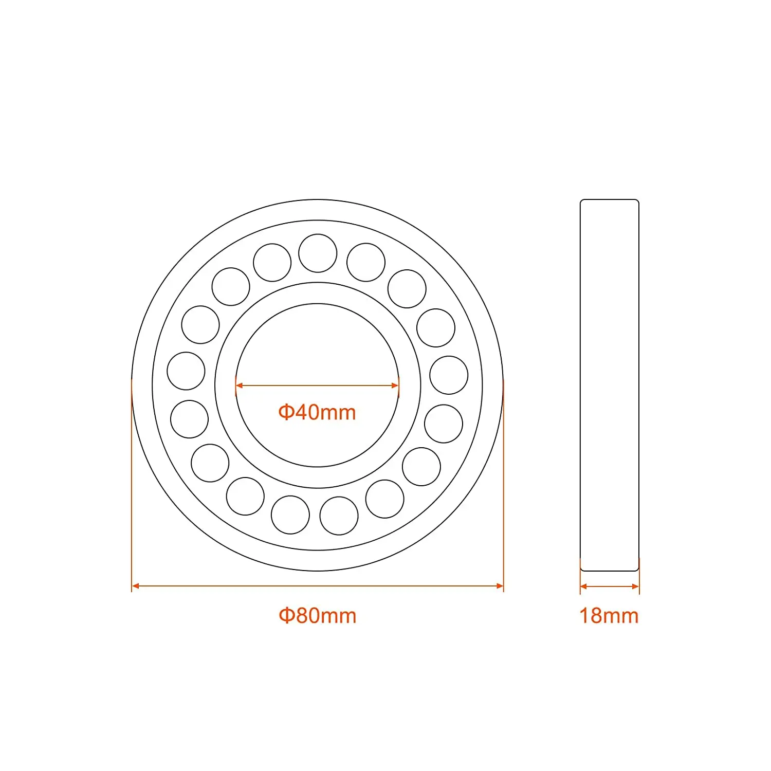 1208 Bearing Size 40*80*18mm Self-aligning Bearing 1204 1203 1202 1200 ...