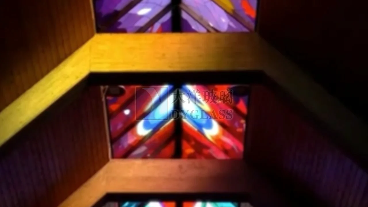 Church Stained Glass Opaque Smooth Stained Glass Sheet Blue And Purple ...