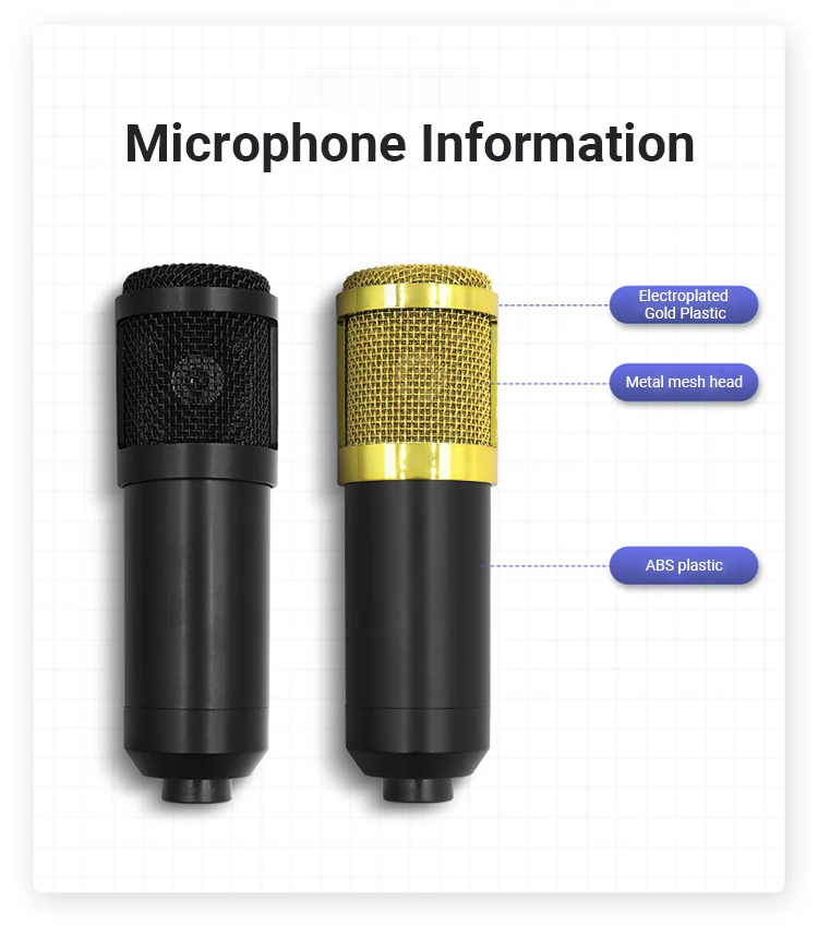 Bm800 Microfone V8 Sound Card Microfono Condensador Studio Equipment ...