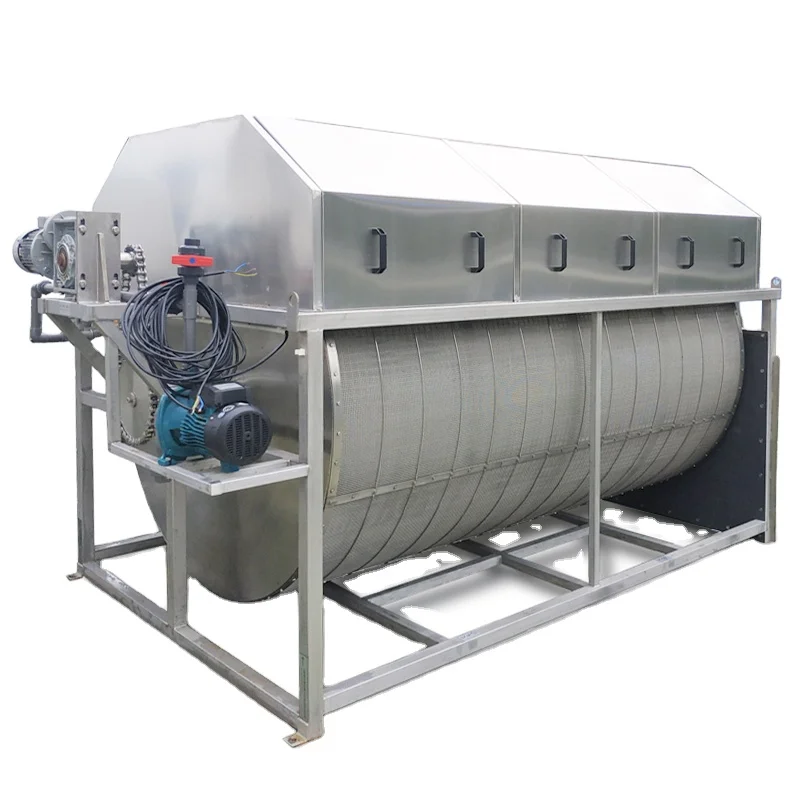 Solids filtration equipment for aquaculture RAS system, Drum filter for ...