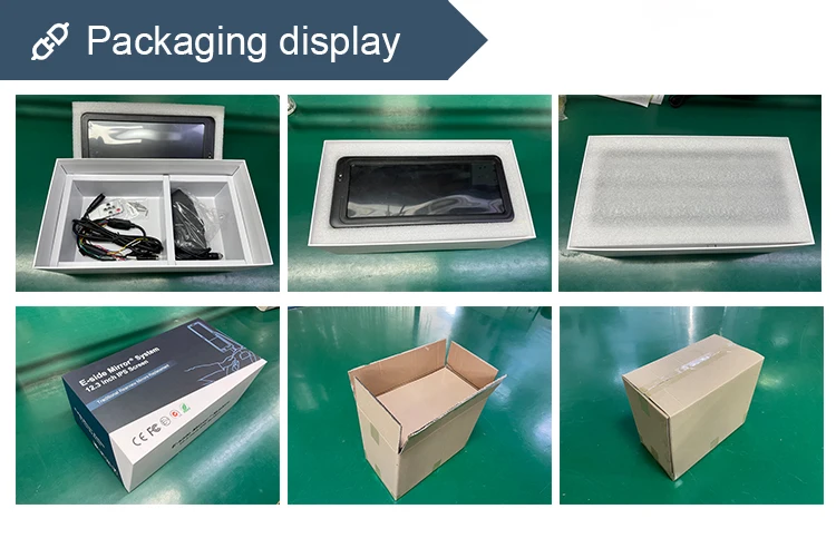 Ece R46 12.3 Inch Full Hd Ips Screen Reverse Truck Bus Side Mirror Rear View Mirror Camera ...