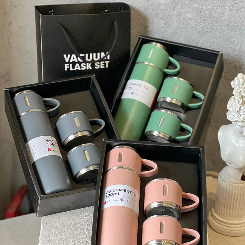 500ml Vacuum Flask Gift Set - Perfect for Business & Eco-friendly