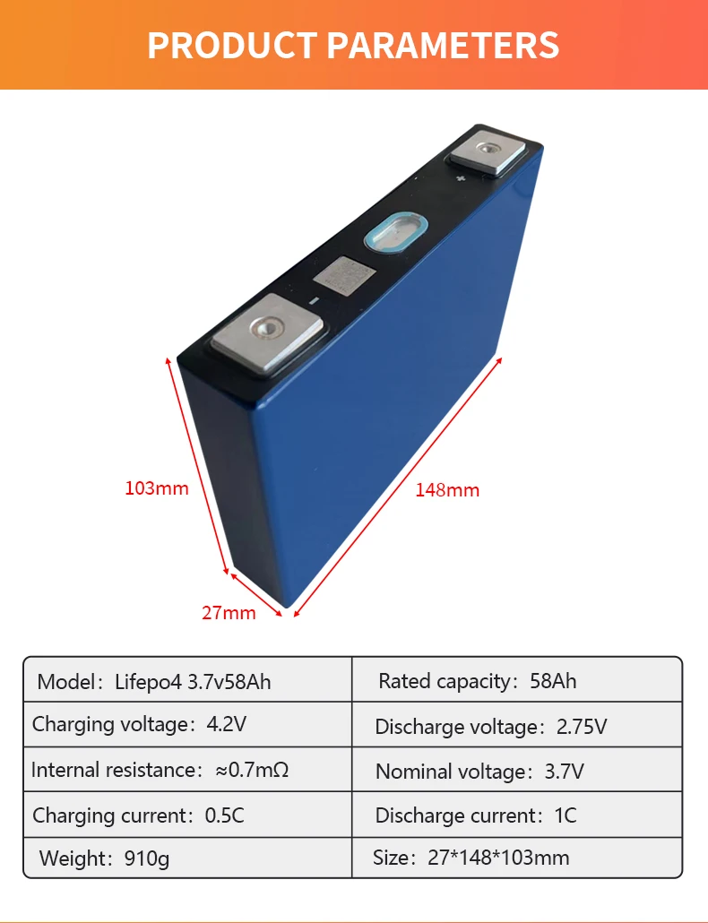 Li Ion Nmc Cell 3.7v 58ah Batterie Lithium-ion Rechargeable 3.7v 60 62 ...