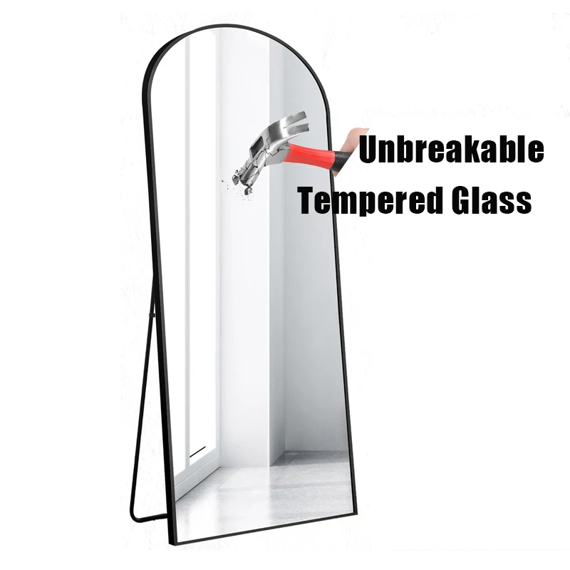 Modern Full-body Arched Floor Mirror For Bedroom & Living Room Glass ...
