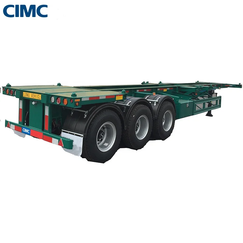 Cimc 20ft 40ft Shipping Container Chassis Skeletal Trailer Skeleton Truck Trailer - Buy ...