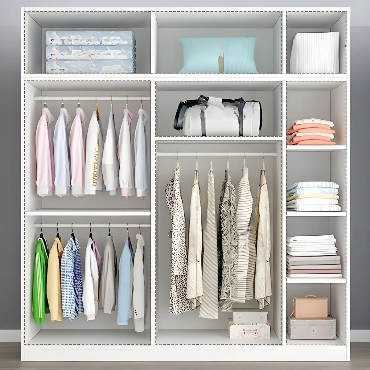 Sliding Door Modern Wardrobe Clothes Cabinet Simple Wardrobes Bedroom ...