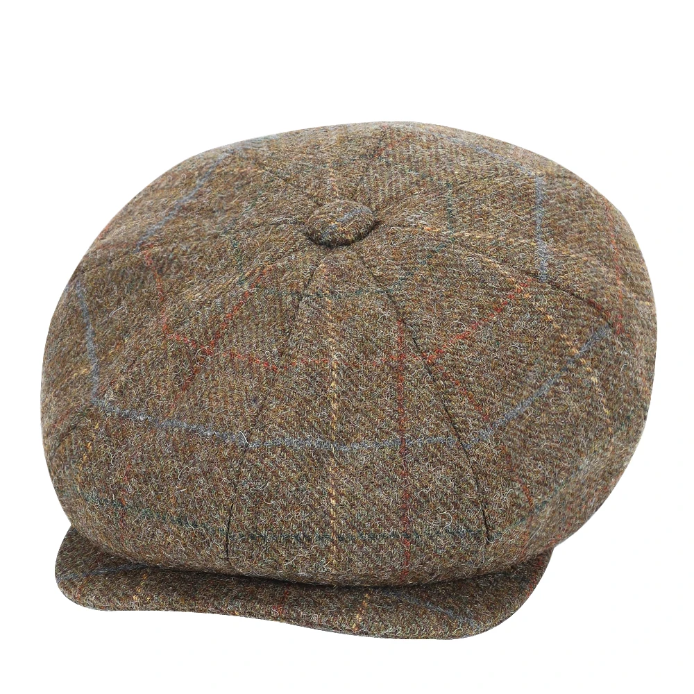 Custom Man Gatsby Caps Baker Boy 8 Panels Men Herringbone Newsboy Caps ...
