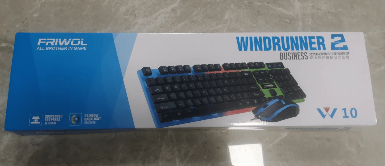 Custom Wired LED Gaming Keyboard & Mouse Set for Desktop