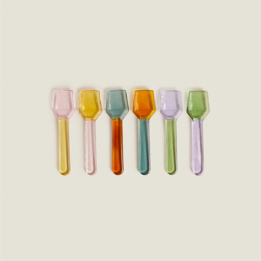 Custom Mini Glass Gelato Spoons - Perfect for Home Party Bar
