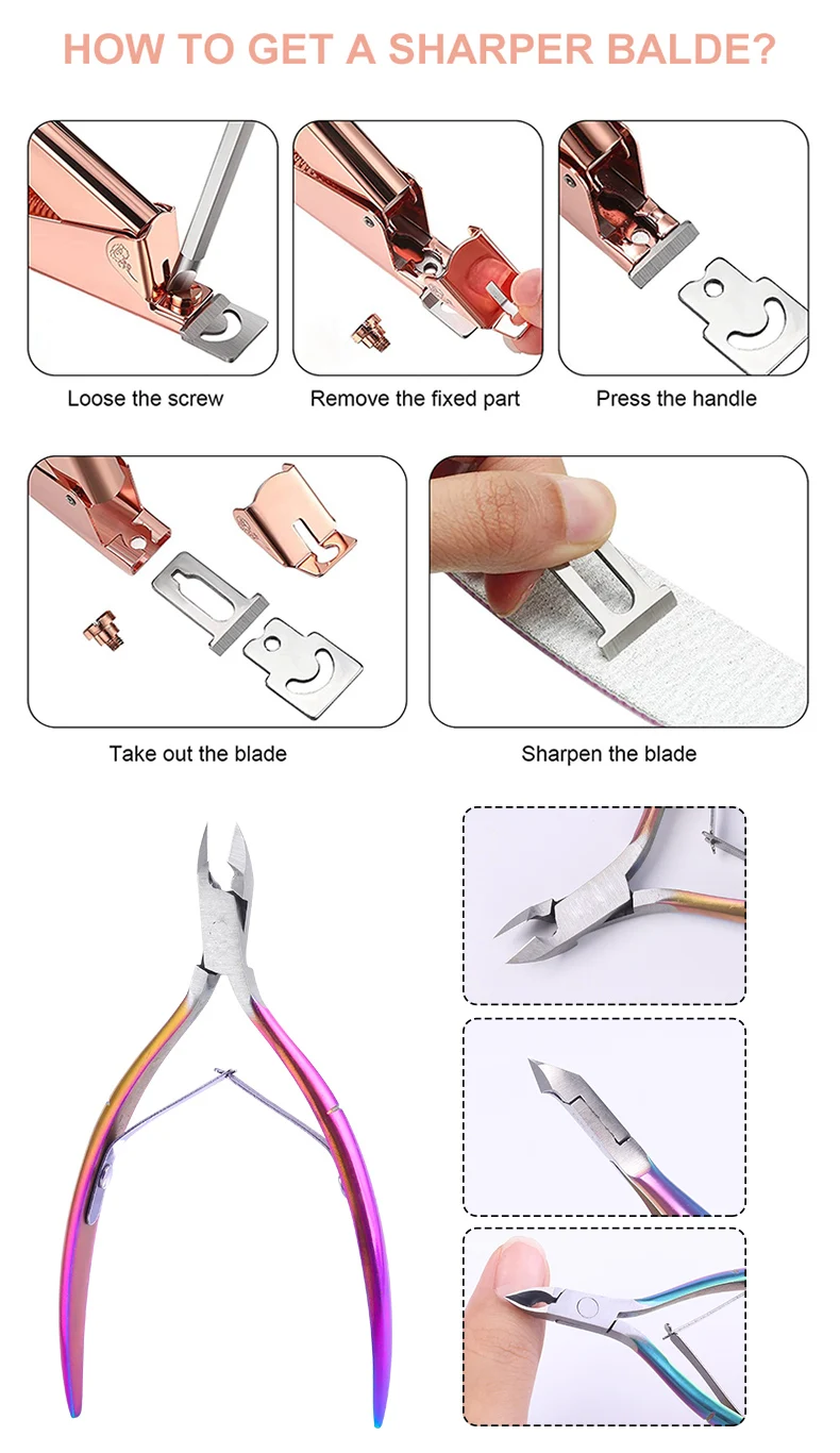 Factory Customized Professional Manicure Set Stainless Steel Acrylic ...