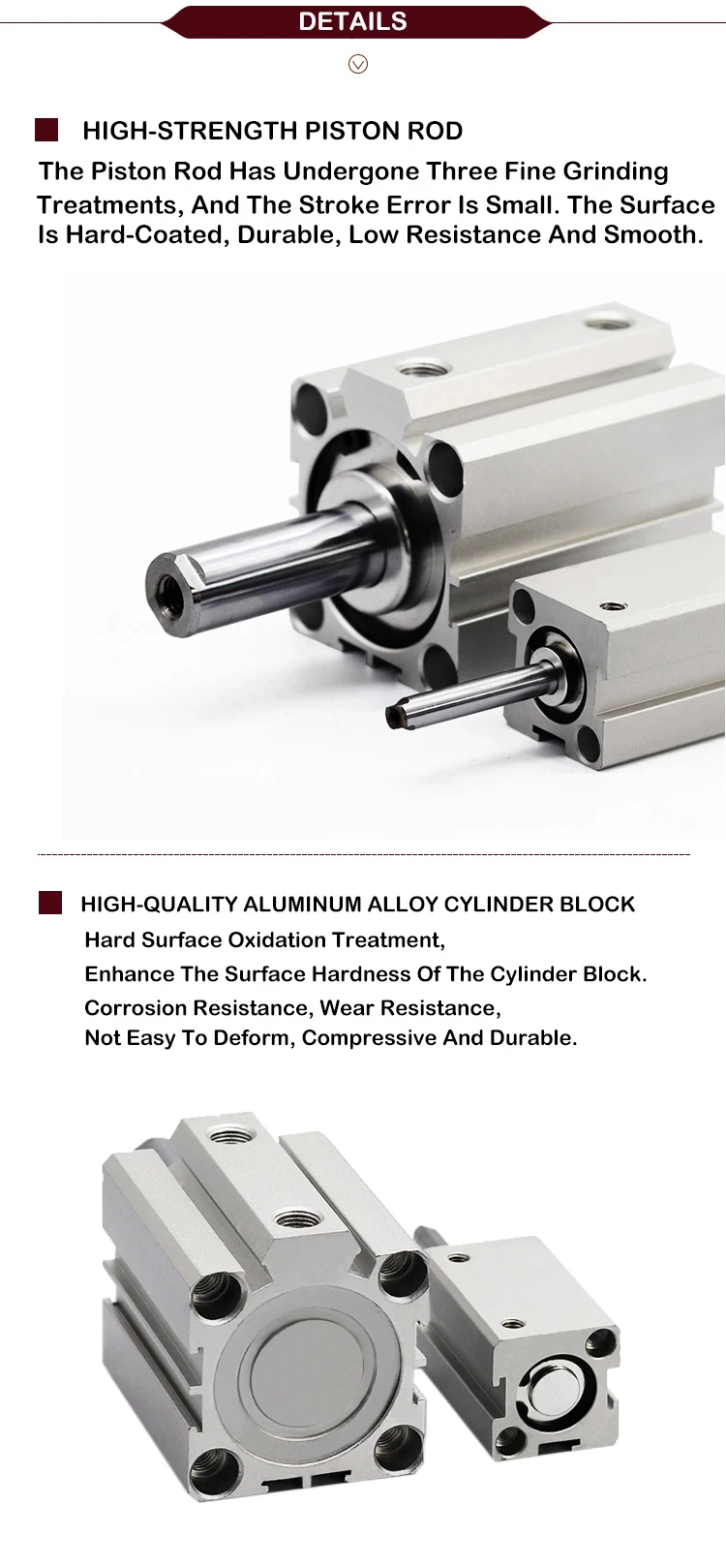 Spring Return Compressed Stroke Adjustable Compact Singe Acting ...