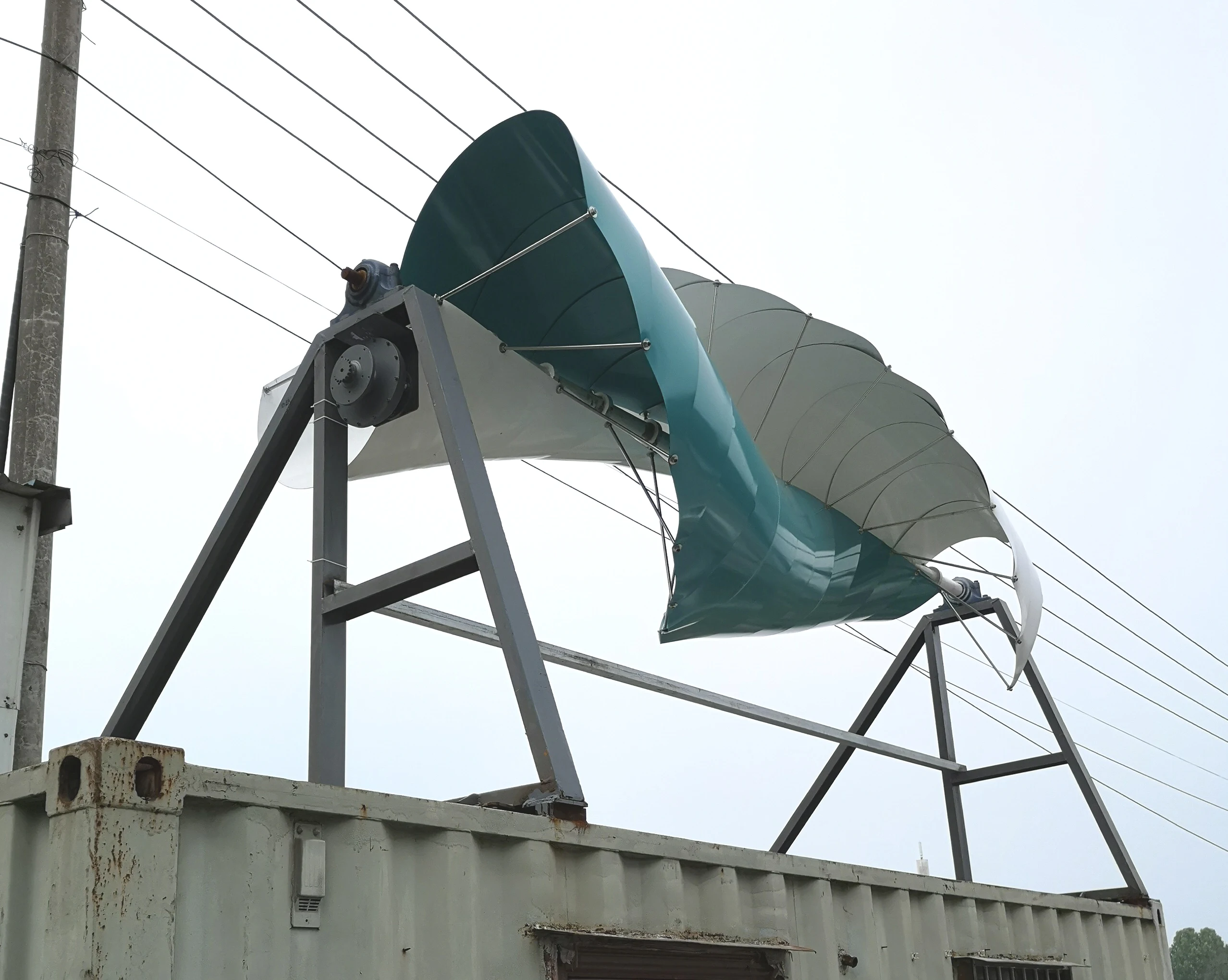 1kw 2kw 3kw 5kw Spiral Type Vawt Barrel Shape Vertical Axis Wind ...