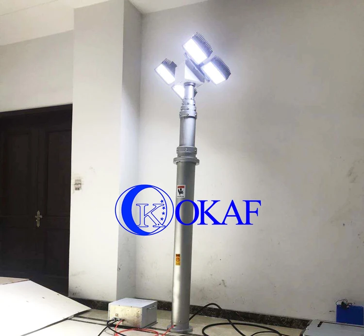 3-20M Pneumatic Vehicle Mounted Light Telescopic Mast for Emergency Rescue