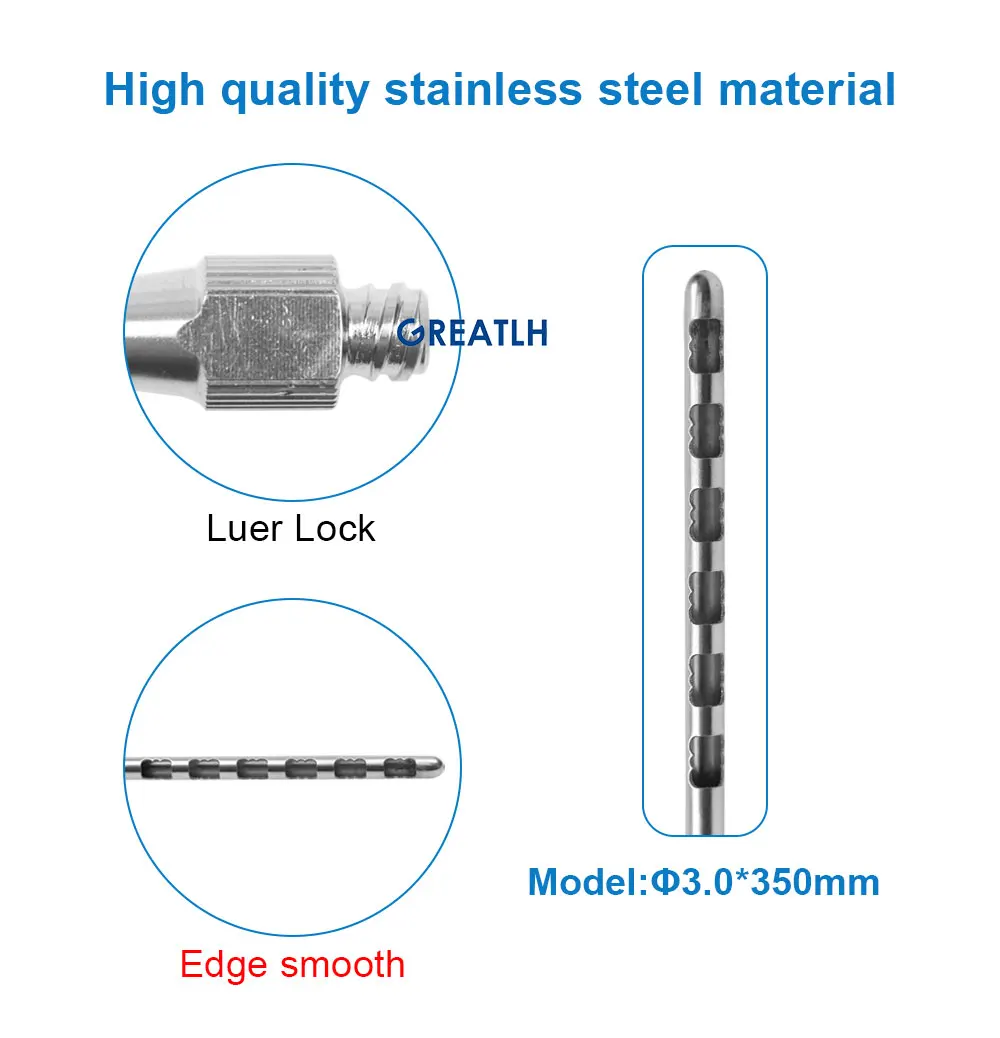 Autoclavable Surgical Instrument Luer Lock Cannula Liposuction Needle ...