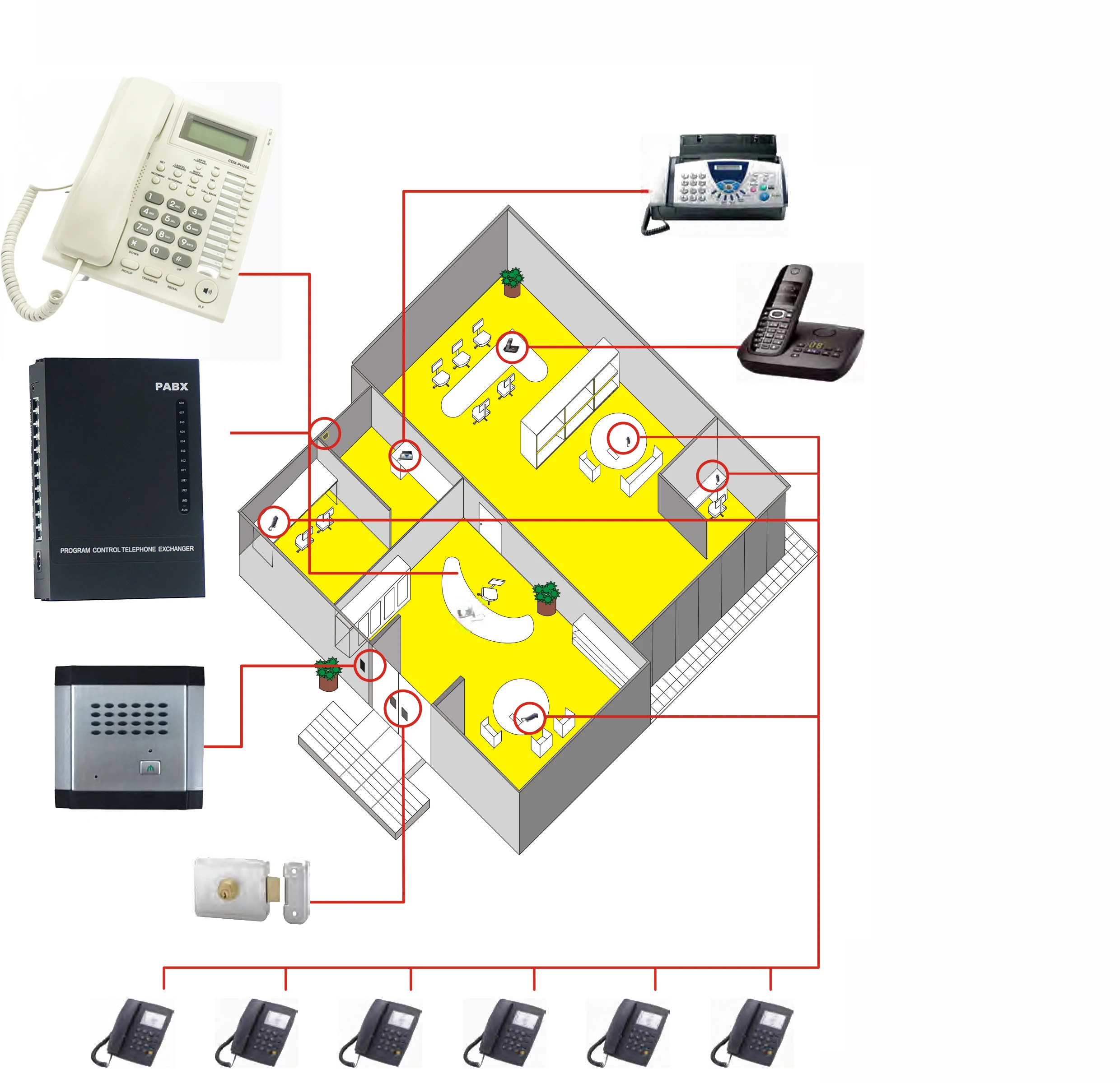 Excelltel MD308 Mini PBX - Efficient Office Telephone System