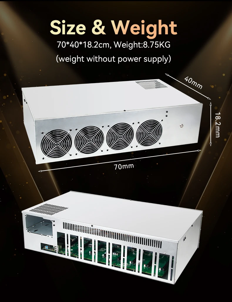 8 GPU Rig Frame Server Case Support 65mm Spacing 8gpu Platform Frame ...