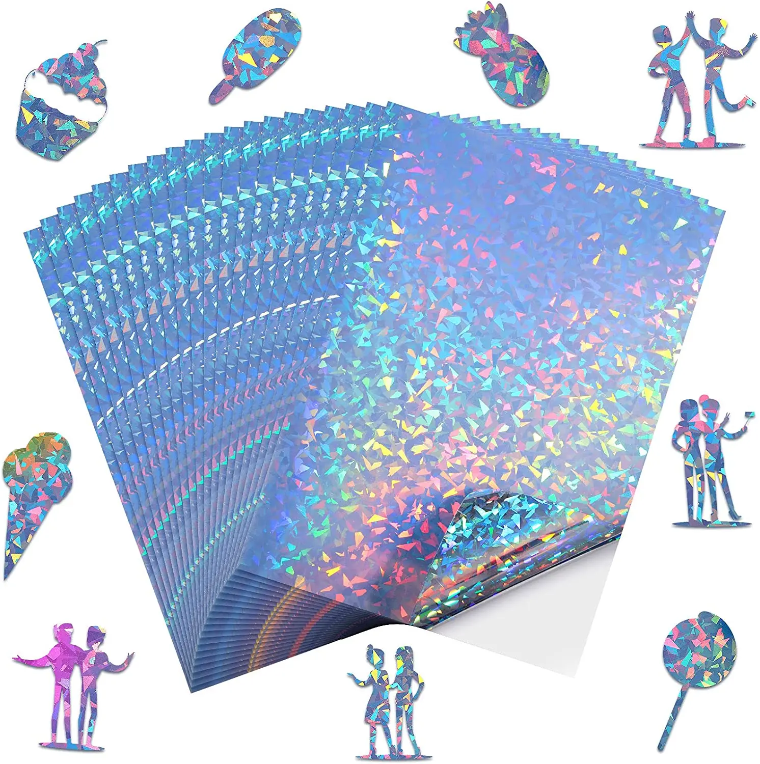 Wholesale High Quality Vinyl Printable Holographic Sticker Paper for ...