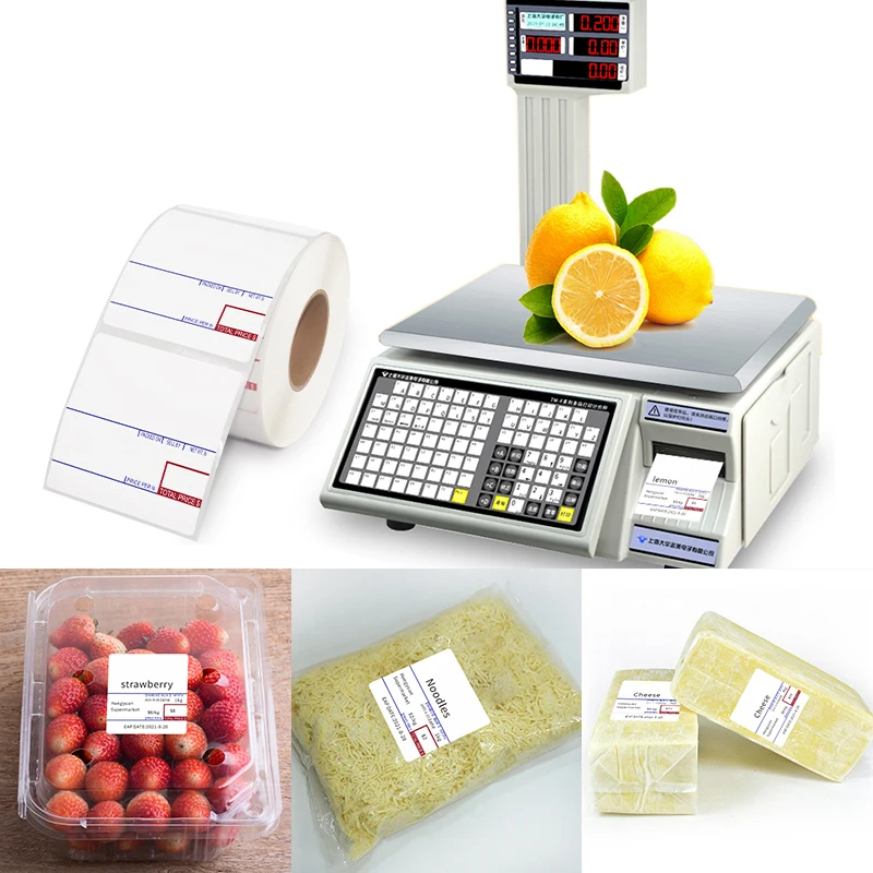 Supermarket Thermal Weighing Scale Label Thermal Label 60mm*40mm Custom ...