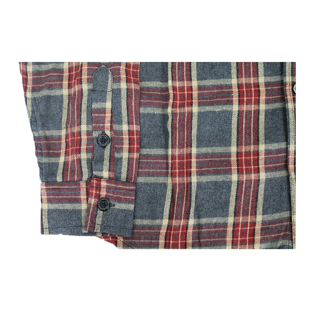 High Quality Customized Logo Man Plaid Shirt & Embroidery Turn-down ...