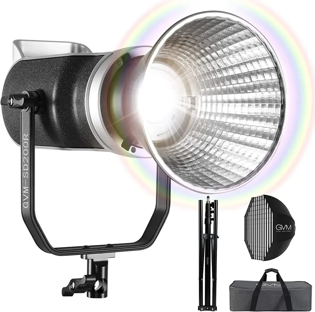 Gvm RGB Video Light Kit - 200W Bi-Color LED Lighting