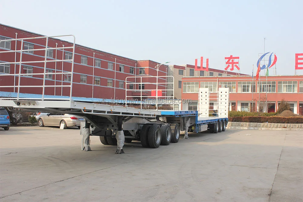 Interlink Semi Turntable Drawbar Trailer 40ft 3 Axles Container Flat ...