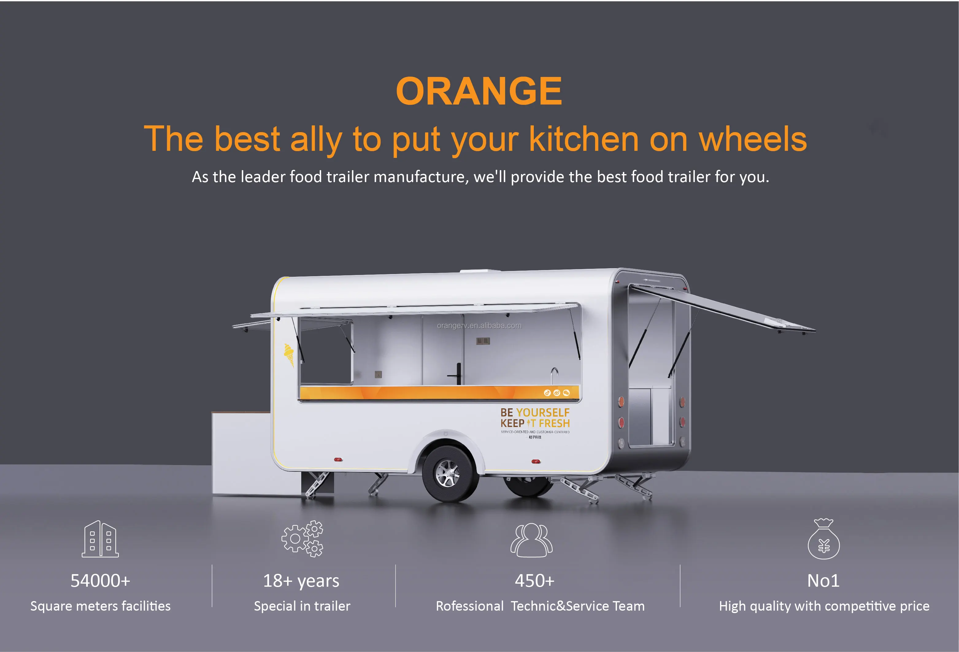 Advertising Trailer Vending Cart Commercial Cart Food Retail caravan ...