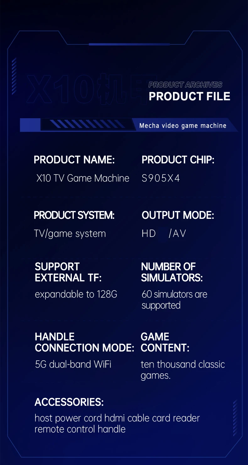 Ye X10 Game Box Classic Gaming Console System 2+16gb Video Game Console ...