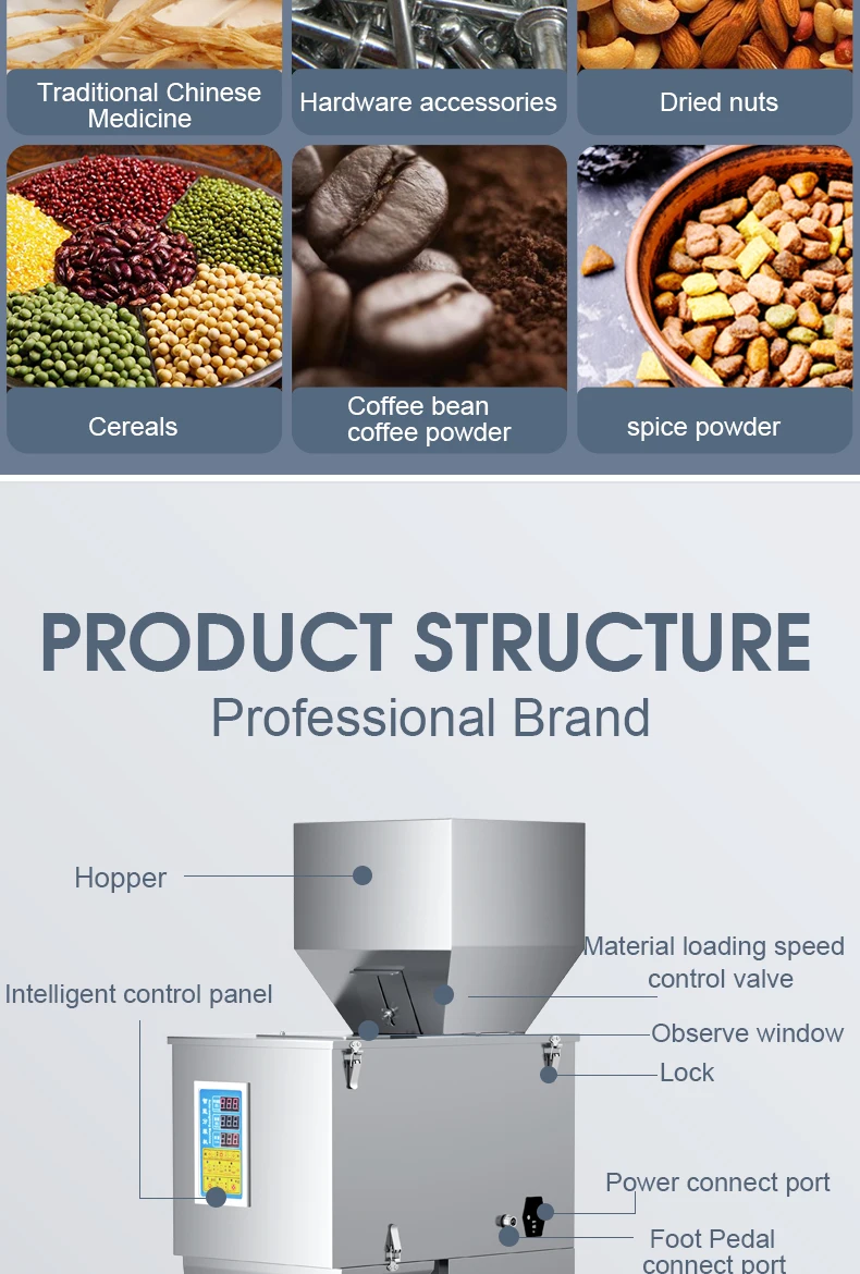 Granular Powder Filling Machine Control Panel & Accessories