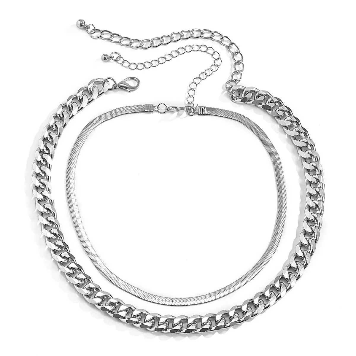 Multilayer Layered Snake Chain Necklace Layer Cuban for Women| Alibaba.com