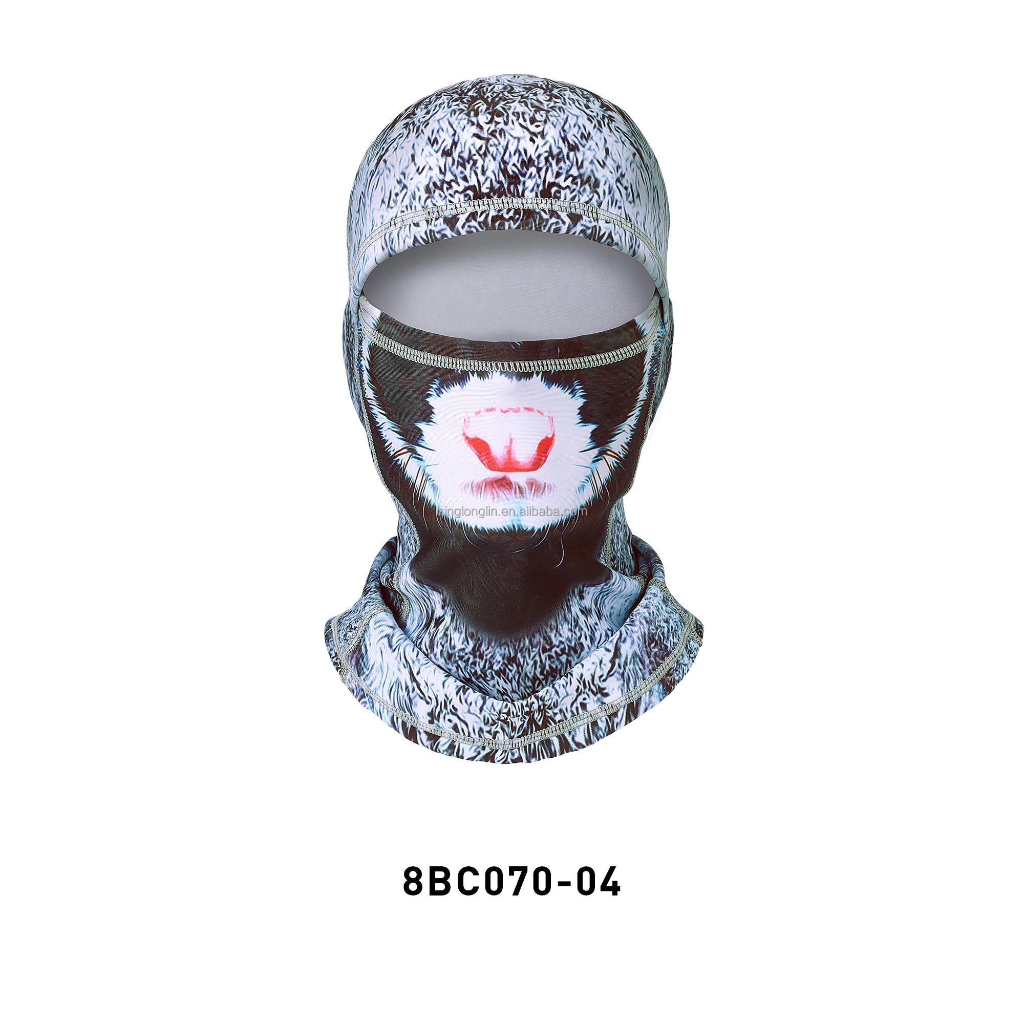 Qinglonglin Skiing Custom Print Balaclava Brushed Fleece One Hole ...