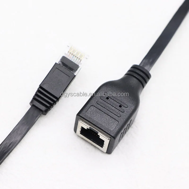 Six Types of Flat Network Cable RJ45 8P8C Rotary RJ45 8P8C Female ...