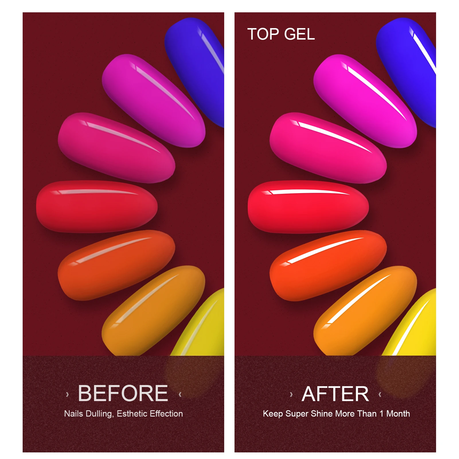 RONIKI Base Coat Top Coat Nail Supplies - Professional Kit