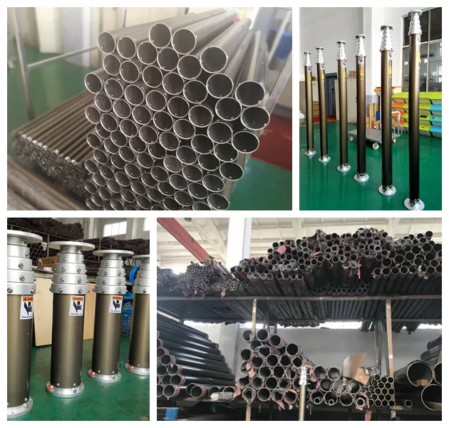 3m 3.5m 5m Remote Controlled Electric Motor Telescopic Masts For Marine ...