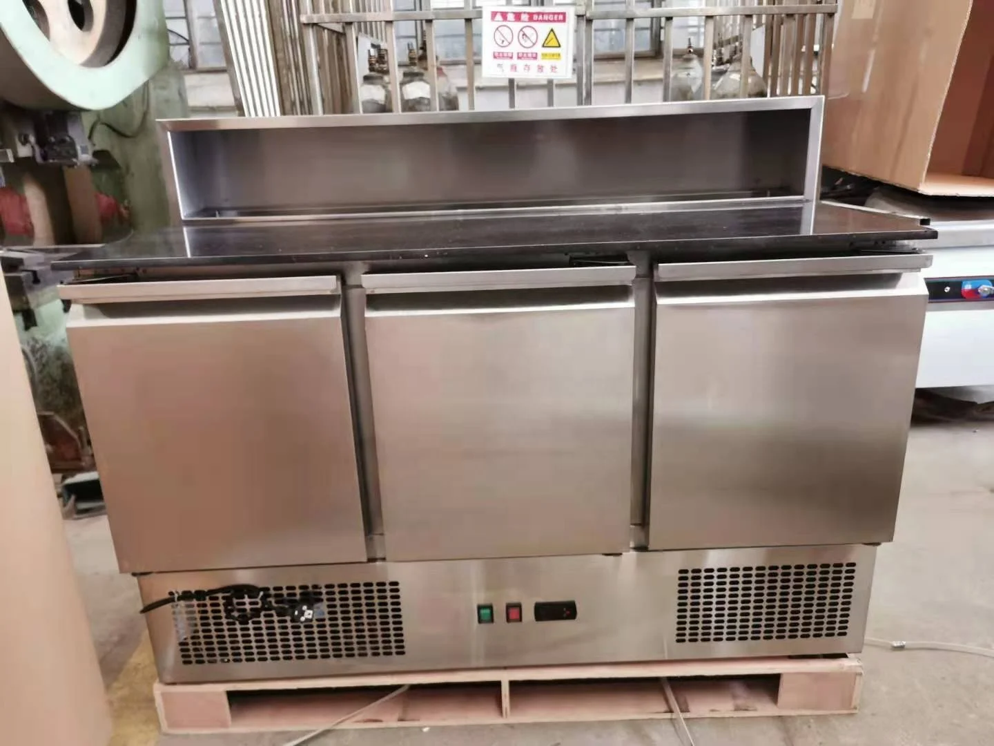 Stainless Steel Pizza Prep Table Chiller - 240L Capacity