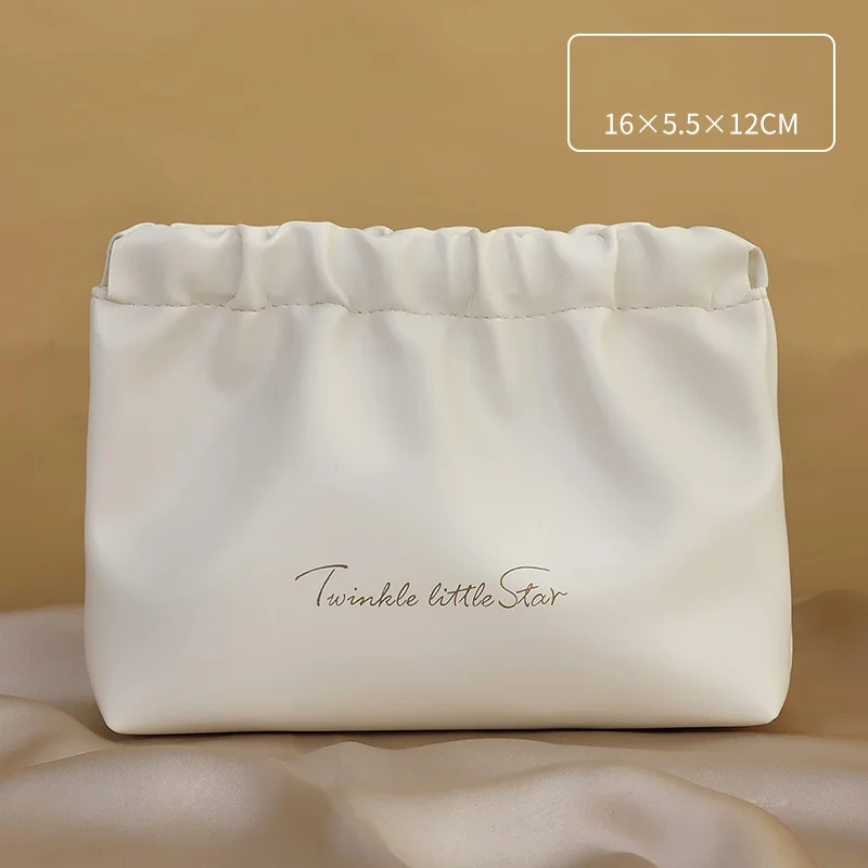 Customize LOGO Wrinkled Bag for Women Travel Kit Pouch