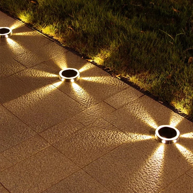Led Solar Lamp Outdoor Waterproof Garden Buried Lights Patio Lawn ...