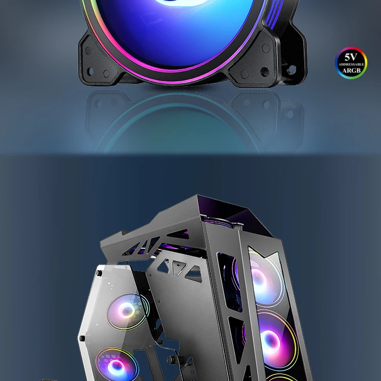 Gaming PC Fan - 120mm RGB Case Cooling Fan with Custom Logo