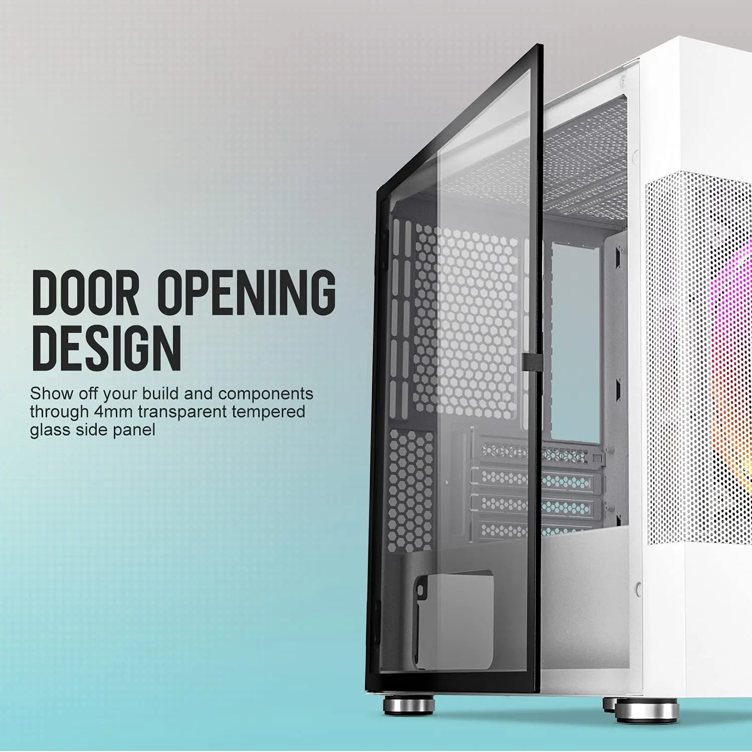 Tempered Glass Panel Design,Air-water Cooling Ready Gaming Case ...