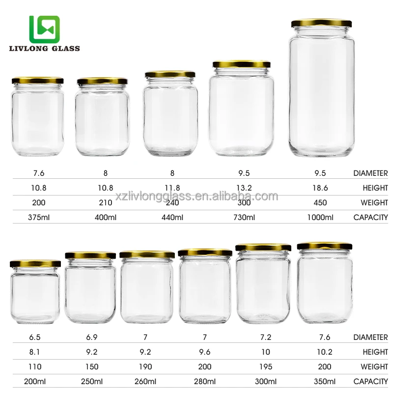 Storage Pickles Jar for Food - Small Round Glass Jars