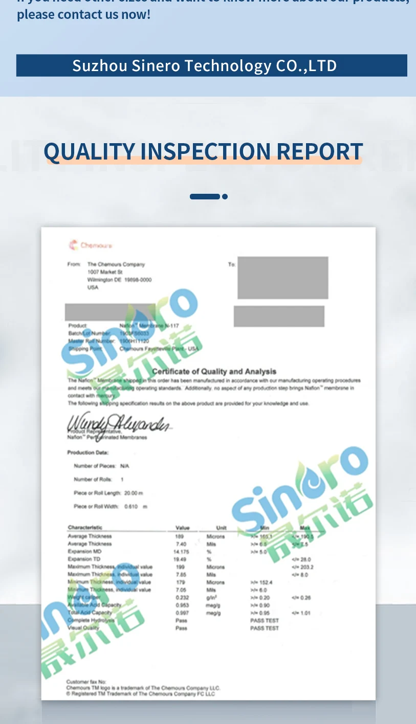 Sinero N117 N115 Proton Exchange Membrane For Hydrogen Fuel Cells - Buy ...