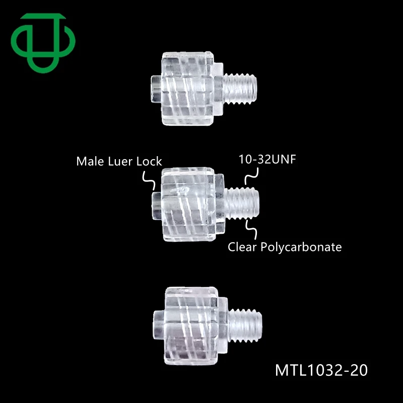 Medical PC 10-32UNF Threaded Male Luer Lock Coupler