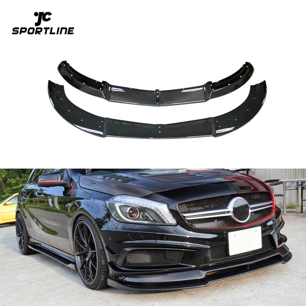 W176 A250 Front Bumper Lip Splitter Carbon Fiber for Mercedes Benz A250 ...